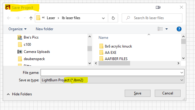 Backing Up Machine and LightBurn Settings