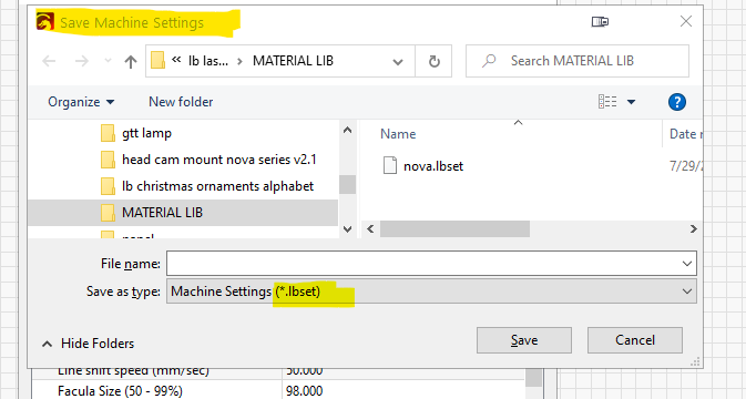 Backing Up Machine and LightBurn Settings