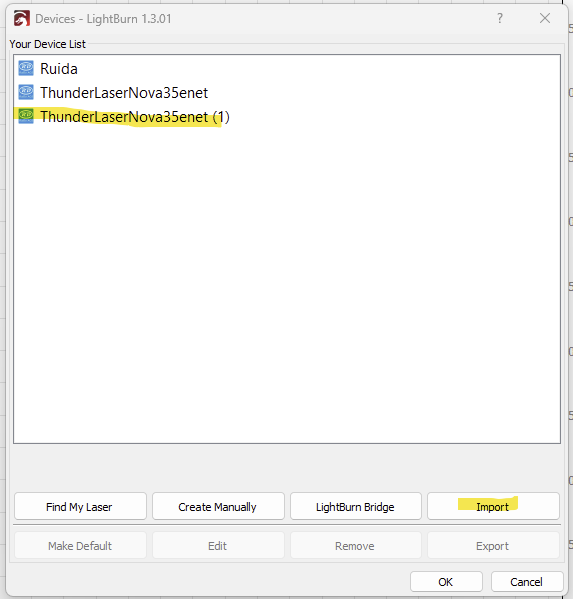 Thunder Laser Scanning Offset Adjustment